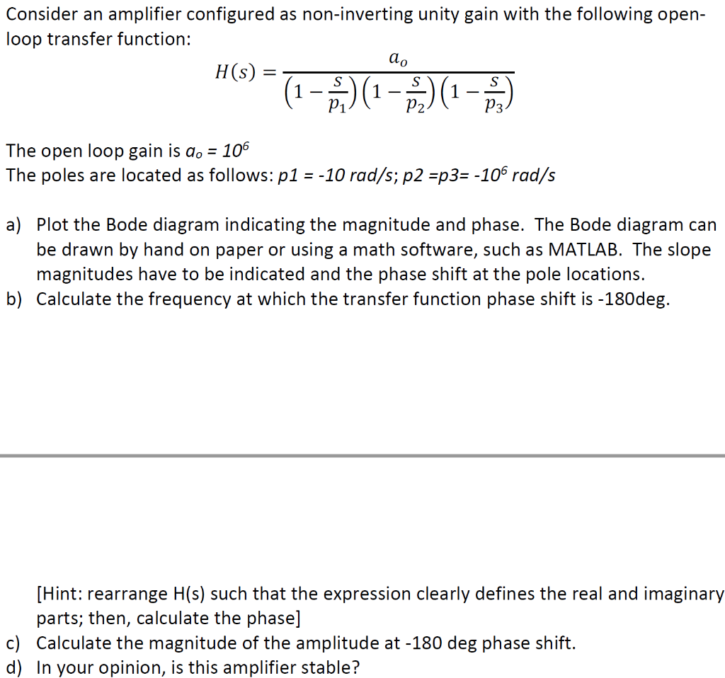 Solved Consider an amplifier configured as non-inverting | Chegg.com