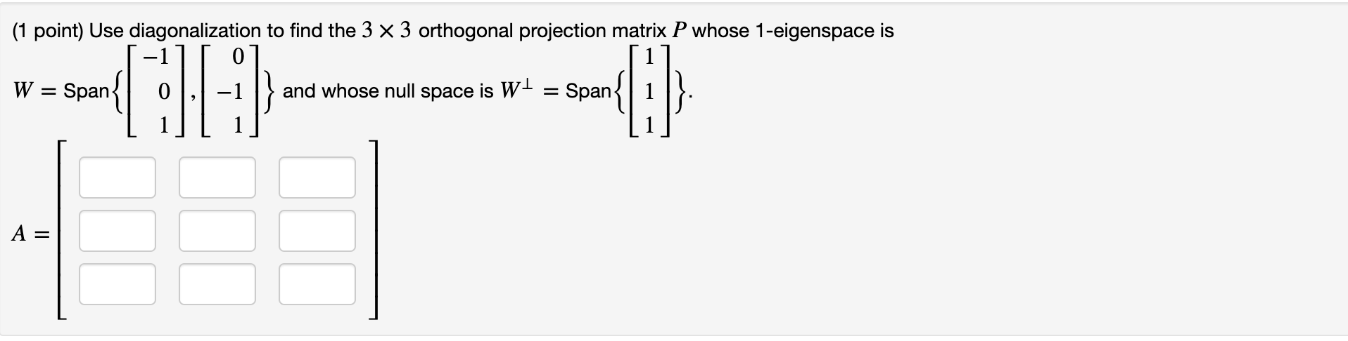 3x3 Orthogonal Matrix