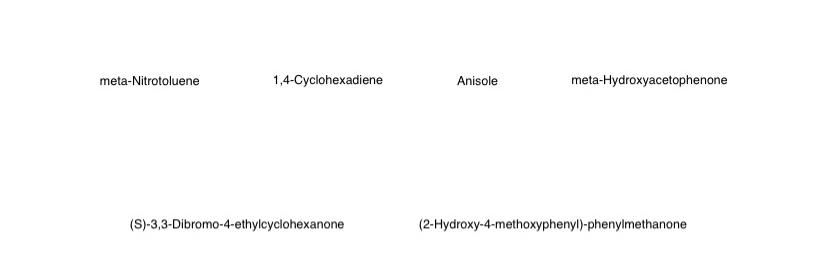 Solved meta-Nitrotoluene 1,4-Cyclohexadiene Anisole | Chegg.com