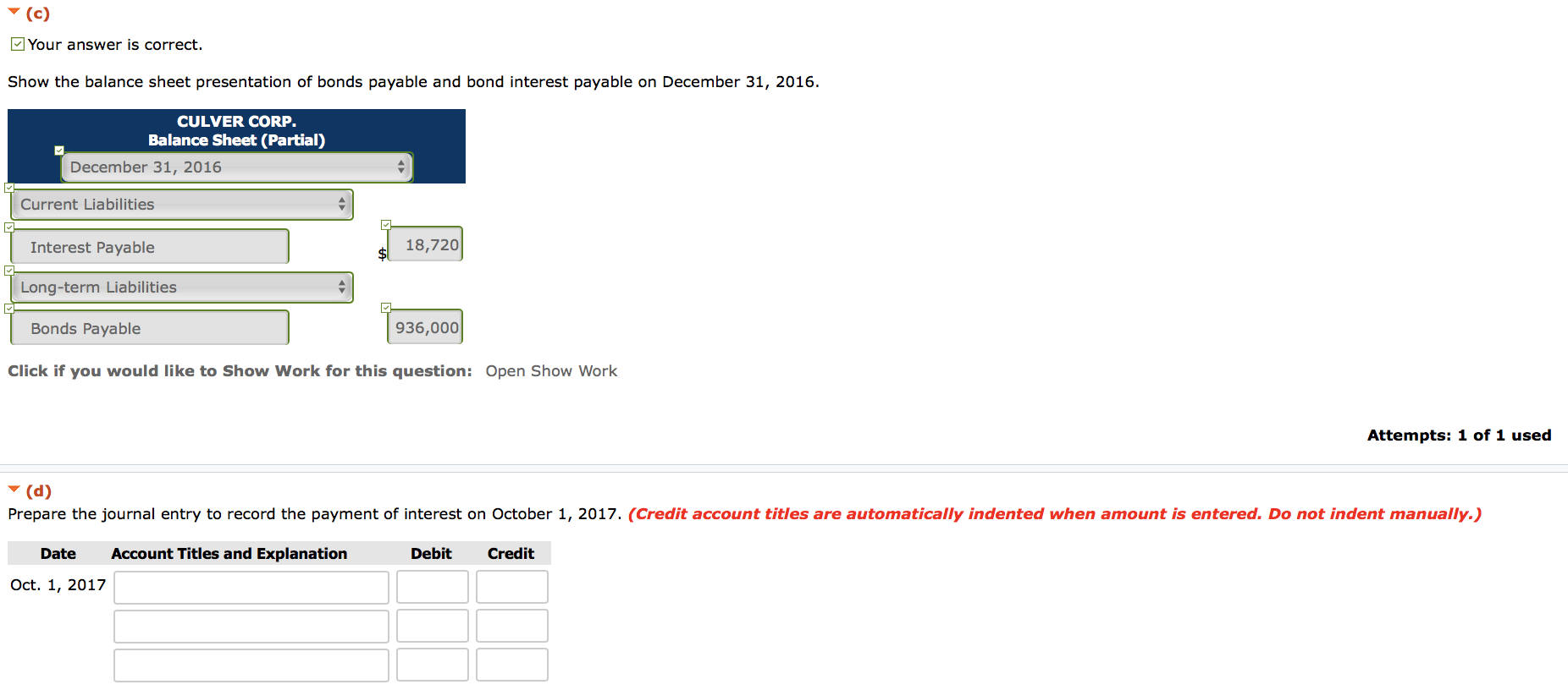 Solved Problem 10-4A (Part Level Submission) On October 1, | Chegg.com