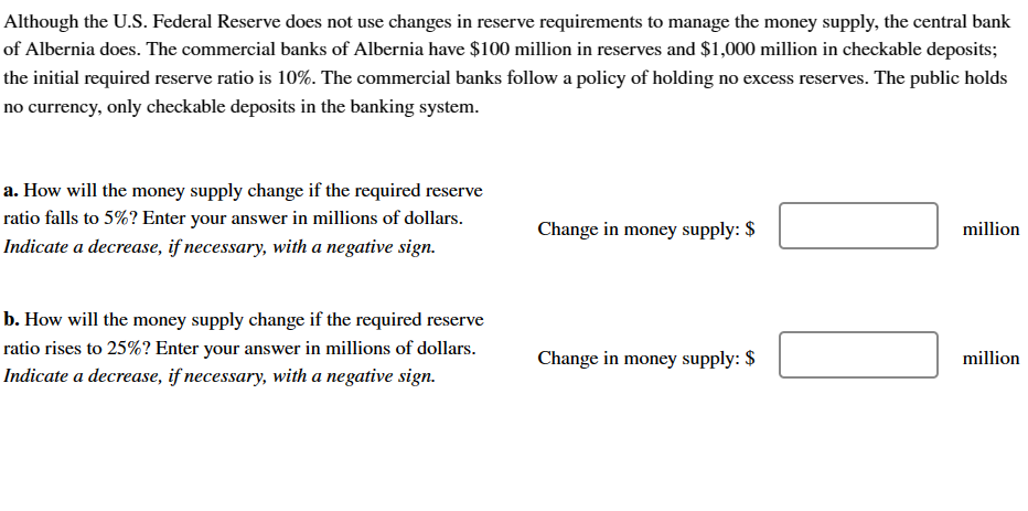 Solved Although the U.S. ﻿Federal Reserve does not use | Chegg.com