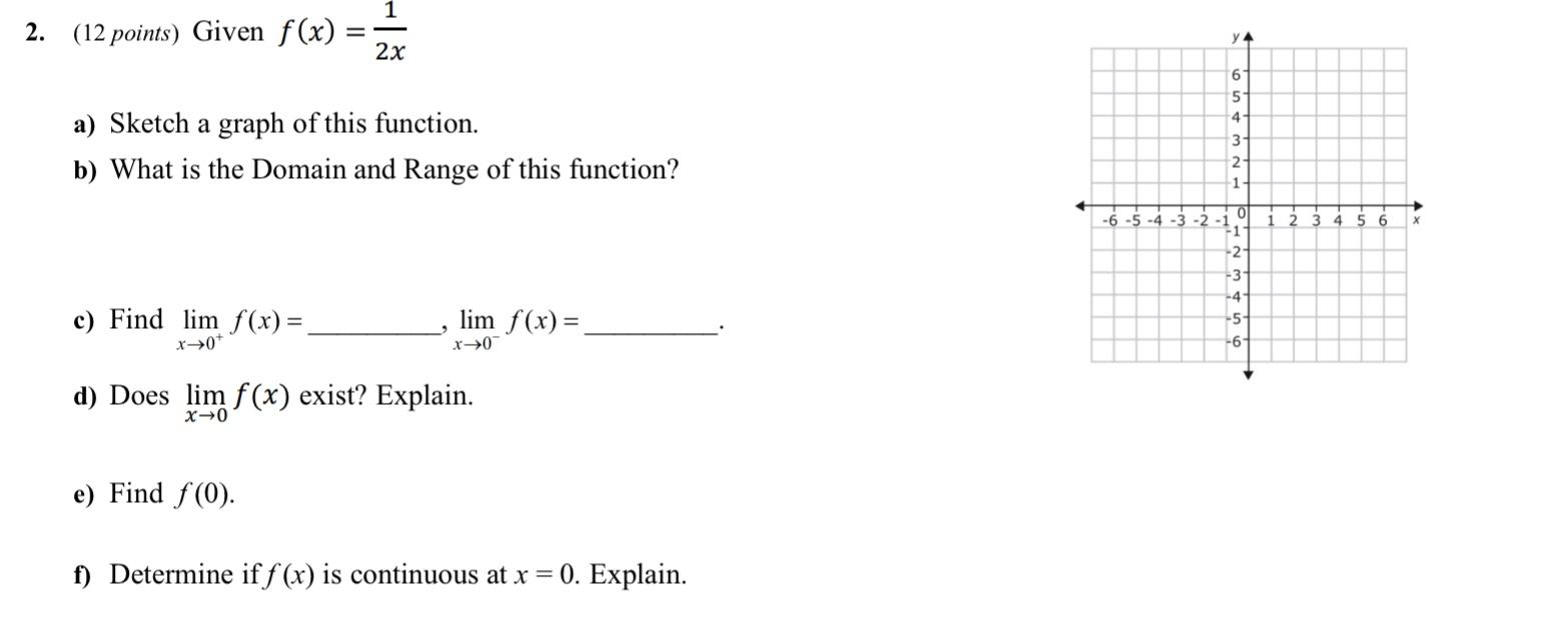 Solved 2. (12 points) Given f(x)=2x1 a) Sketch a graph of | Chegg.com Solved 2. (12 points) Given f(x)=2x1 a) Sketch a graph of | Chegg.com