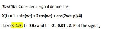 Solved Task(3): Consider a signal defined as X(t) = 1 + | Chegg.com