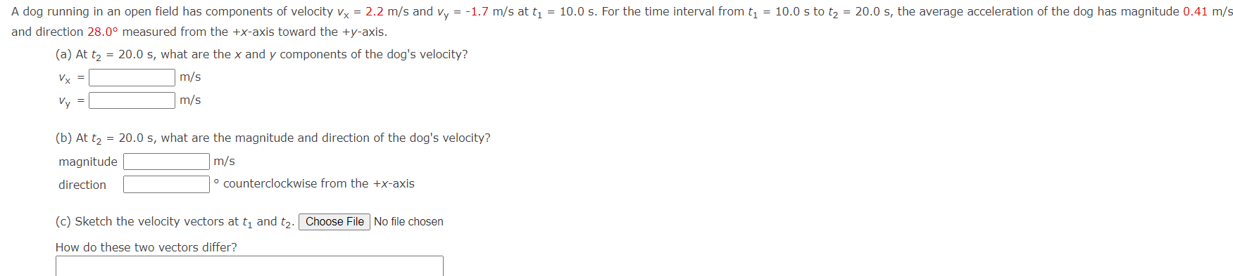 and direction 28.0∘ measured from the +x-axis toward | Chegg.com