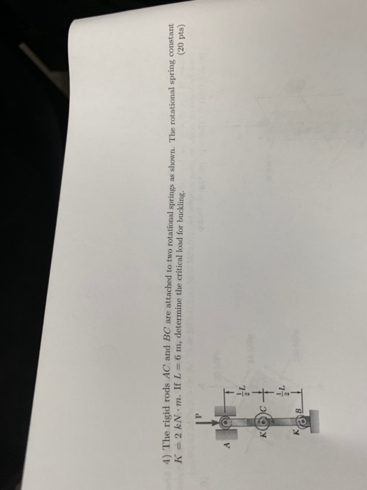Solved d rods AC and BC are attached to two rotational | Chegg.com