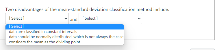 Solved and [Select] Two disadvantages of the mean-standard | Chegg.com