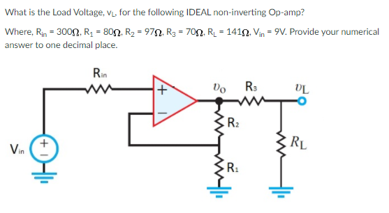 Solved What is the Load Voltage, Vu, for the following IDEAL | Chegg.com