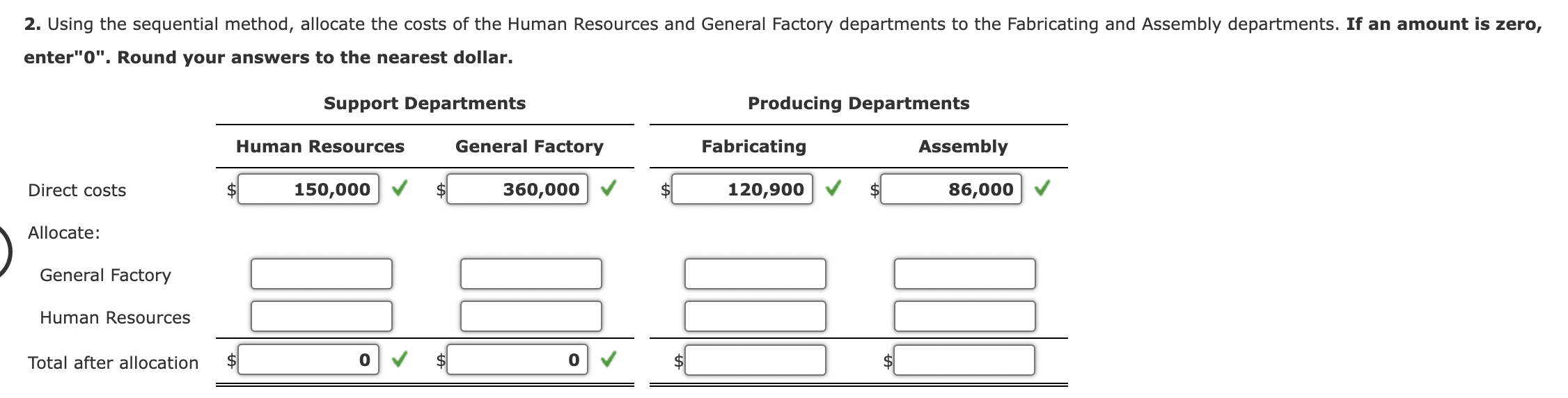Solved Sequential (Step) Method of Support Department Cost | Chegg.com