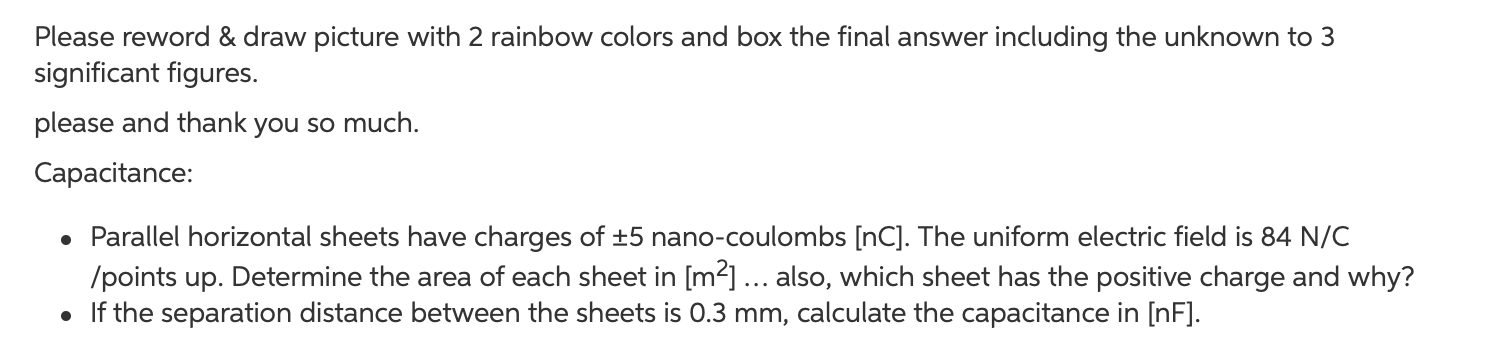 Solved Please reword & draw picture with 2 rainbow colors | Chegg.com