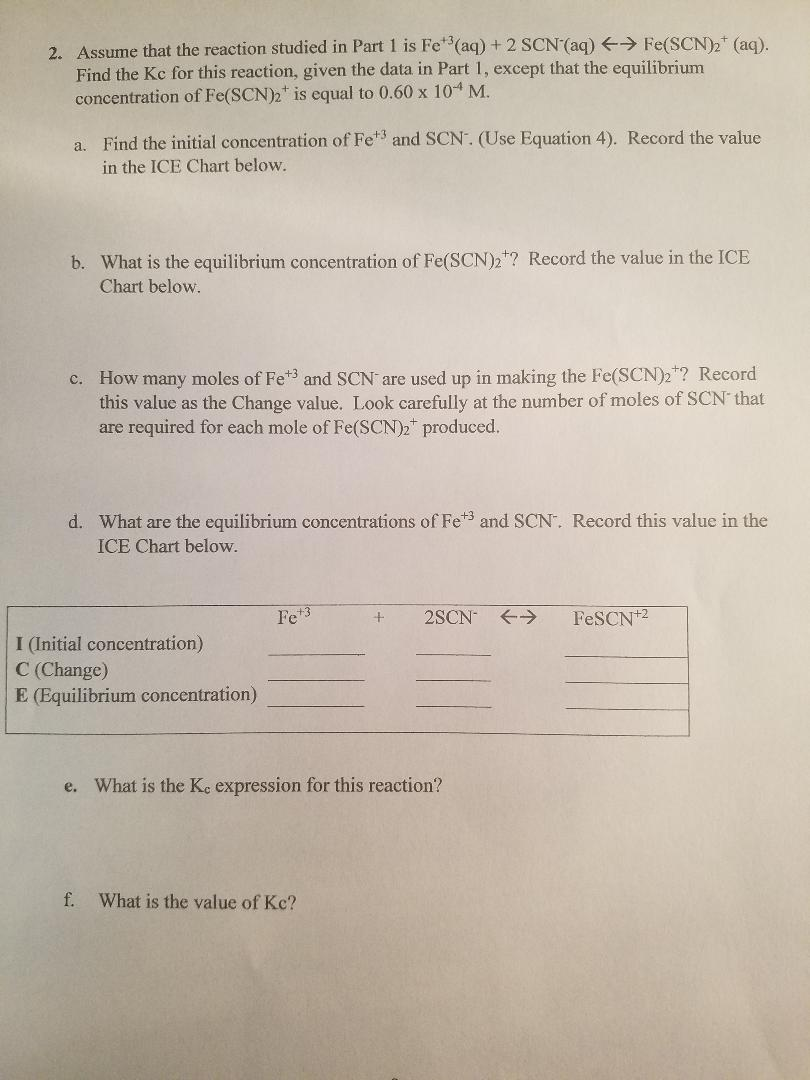 Solved 1. A student mixes 5.00 mL of 2.00 x 10 M Fe(NO3)3 | Chegg.com