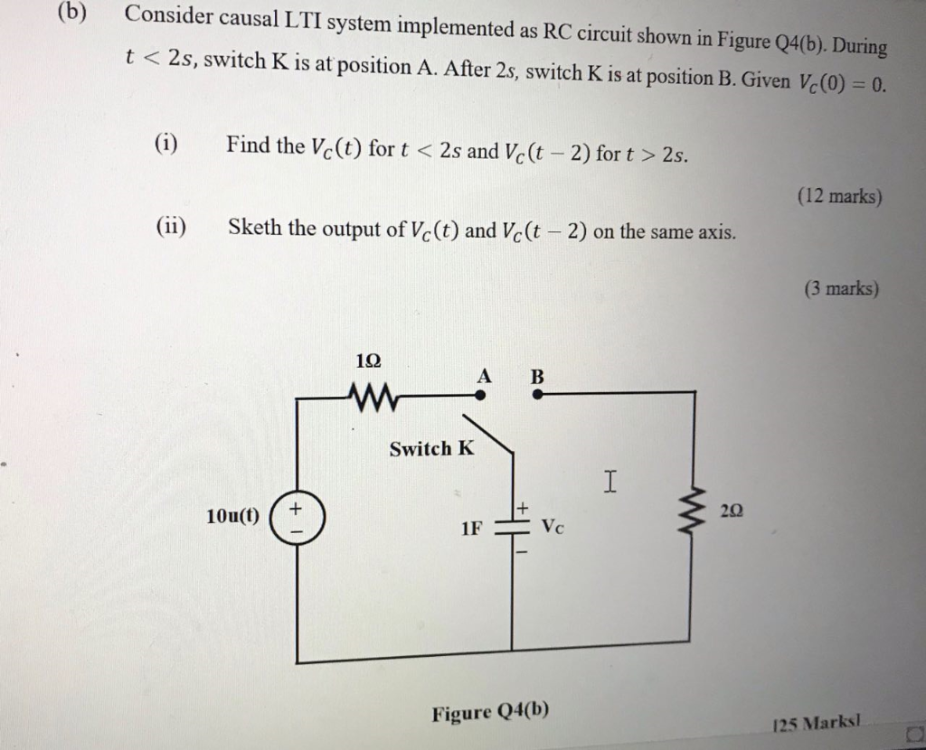Solved Consider causal LTI system implemented as RC circuit | Chegg.com Solved Consider causal LTI system implemented as RC circuit | Chegg.com