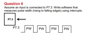 Solved Question 6Assume an input is connected to P7.3. | Chegg.com