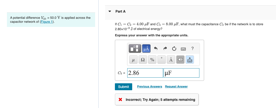 Solved A potential difference Vab ab = 50.0 VV is applied | Chegg.com