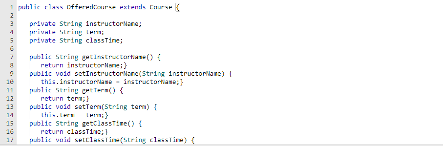 Solved Given main0, define a Course base class with methods | Chegg.com