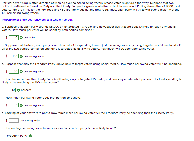 Solved Political advertising is often directed at winning | Chegg.com