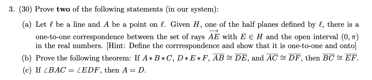 Solved 3. (30) Prove two of the following statements (in our | Chegg.com