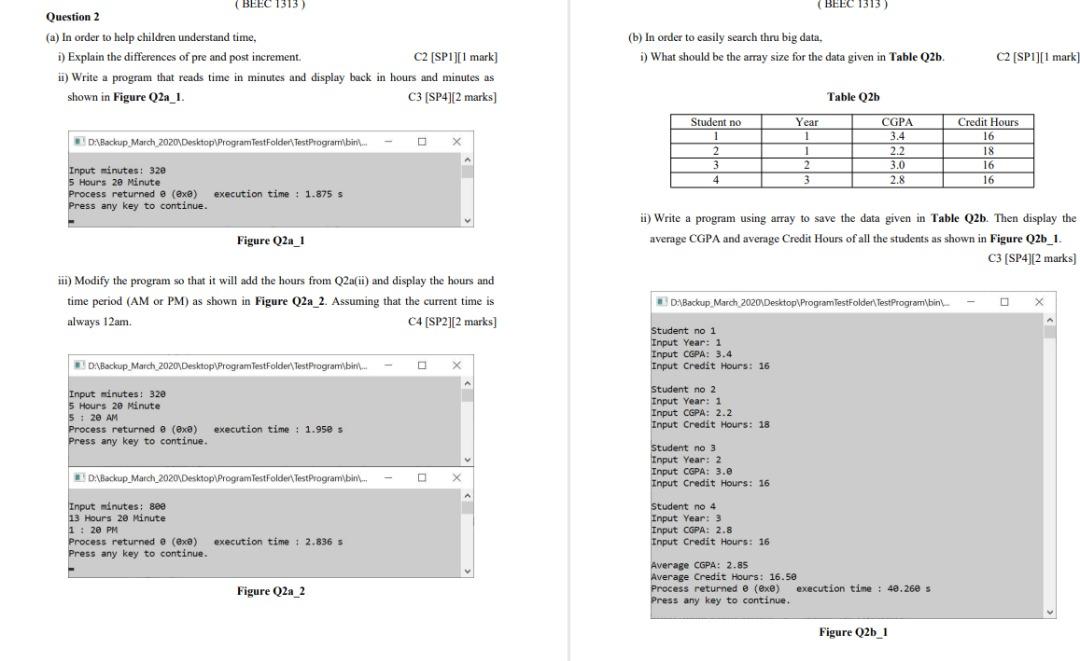 Solved Beec 1313 Question 2 A In Order To Help Children Chegg