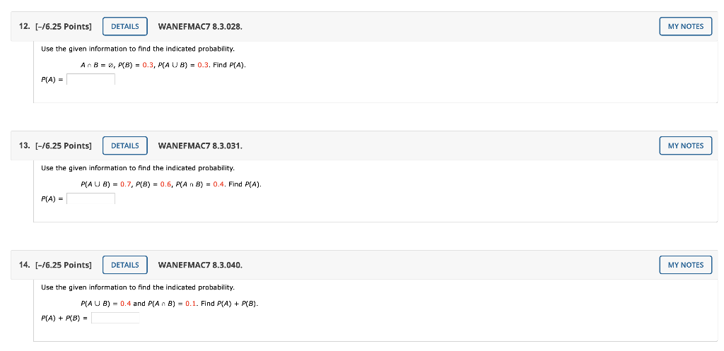 Solved 12. (-/6.25 Points] DETAILS WANEFMAC7 8.3.028. MY | Chegg.com
