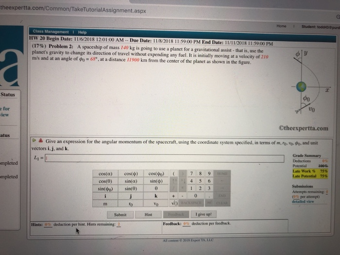 Solved theexpertta.com/Common/TakeTutorialAssignment.aspx | Chegg.com