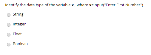 Solved Identify the data type of the variable x, where | Chegg.com
