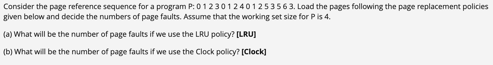 Solved Consider the page reference sequence for a program P: | Chegg.com
