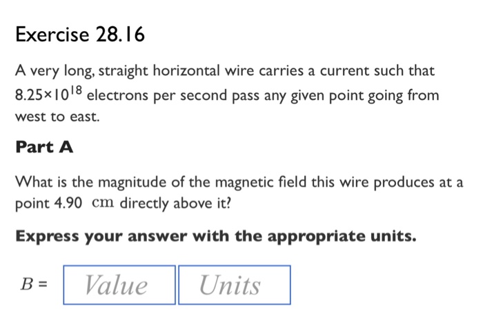 Solved A very long, straight horizontal wire carries a | Chegg.com