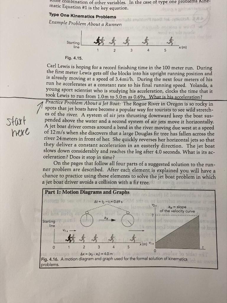 Solved 102 Notice that we depict the runner at his known | Chegg.com