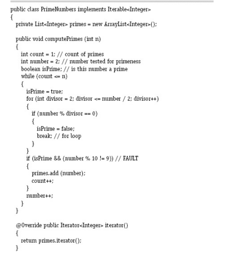 Solved Consider the following example class. PrimeNumbers | Chegg.com