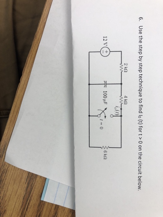 Solved Use the step by step technique to find Io (t) for t>0 | Chegg.com