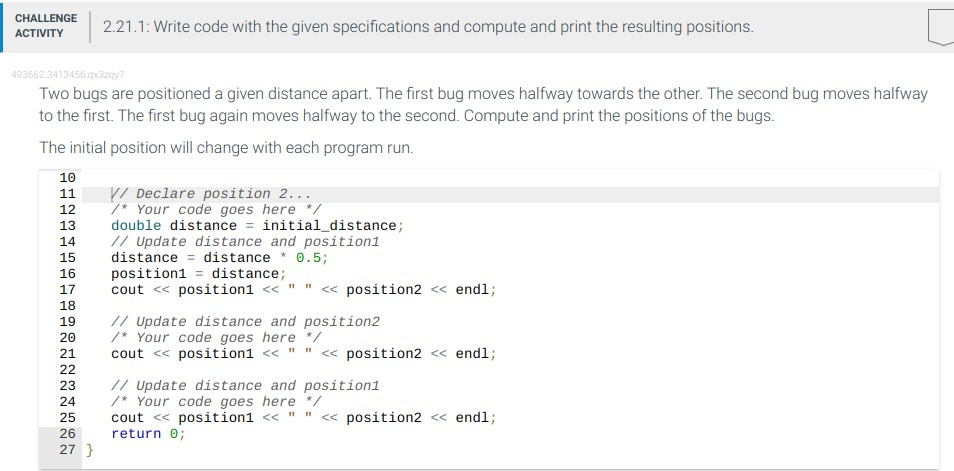 Solved Using C++ programming langauge: Two bugs are | Chegg.com