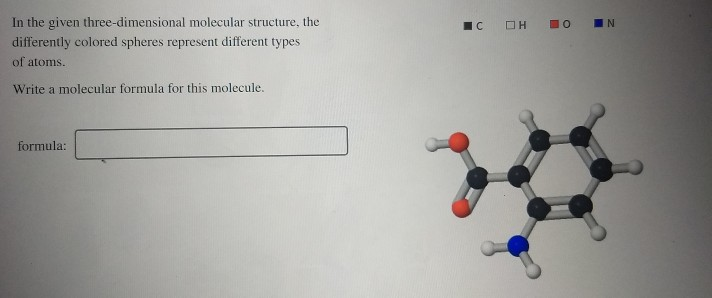 Solved In the given three-dimensional molecular structure, | Chegg.com