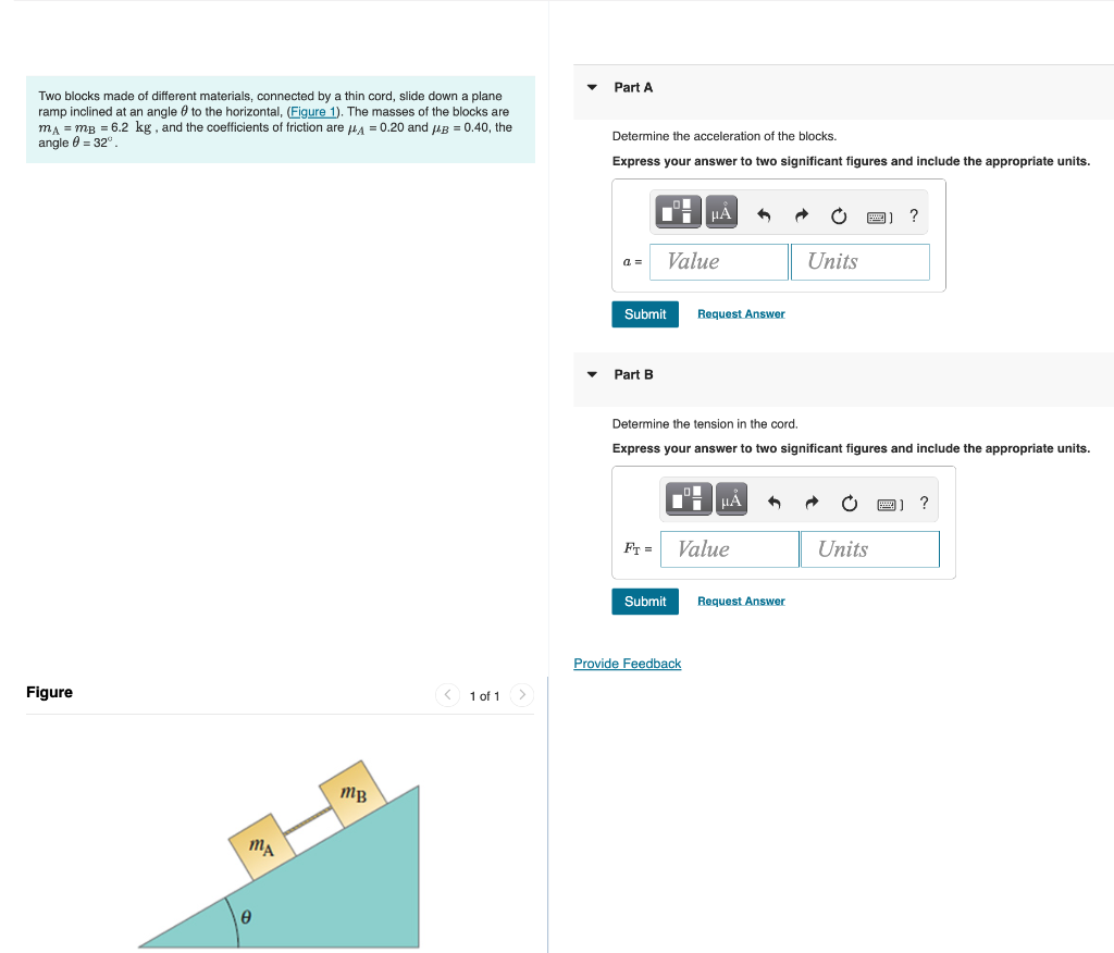 Solved Two blocks made of different materials, connected by | Chegg.com