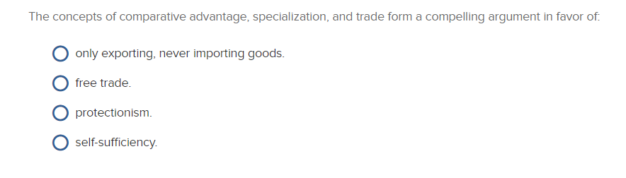 Solved The concepts of comparative advantage, | Chegg.com