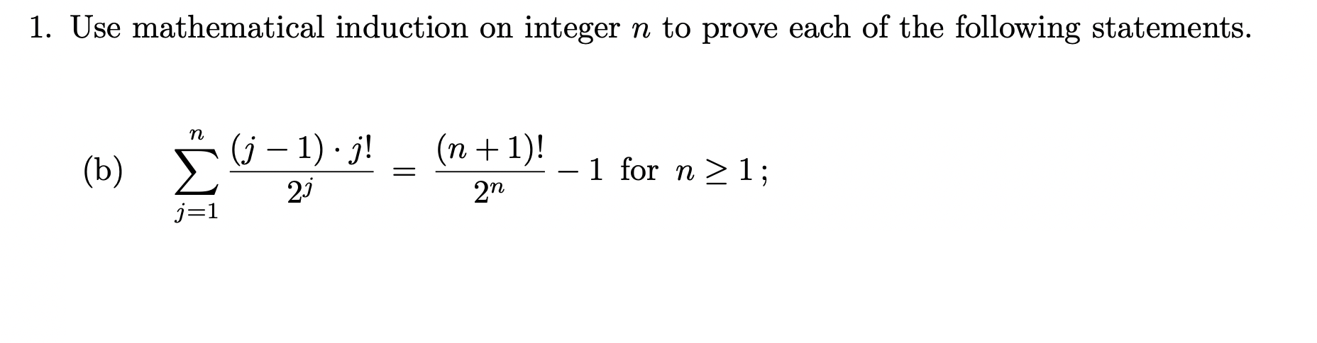 Solved Use mathematical induction on integer n to prove each | Chegg.com