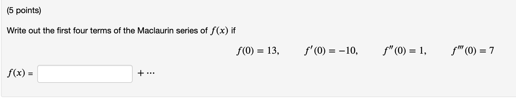 Solved (5 points) Compute the 6th derivative of X f(x) = | Chegg.com