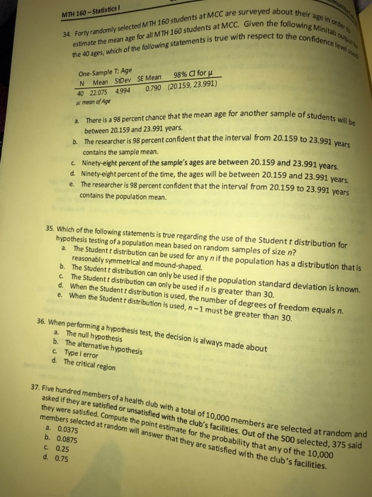 Solved what is P(z s -oa MTH 160-Statistics/ z-0.83)? 26. | Chegg.com