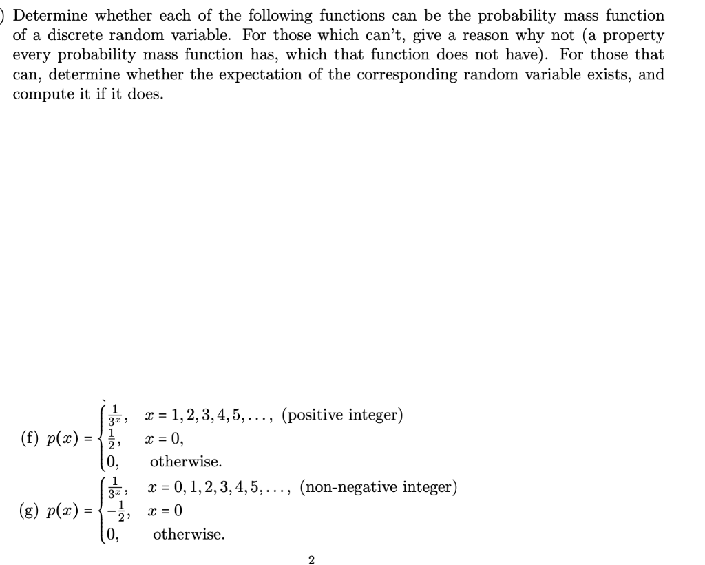 Solved ) Determine whether each of the following functions | Chegg.com