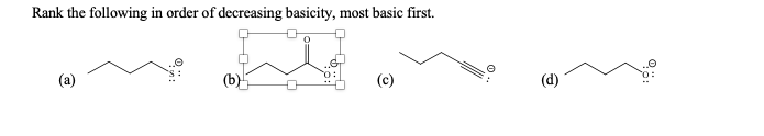 Solved Rank the following in order of decreasing basicity, | Chegg.com