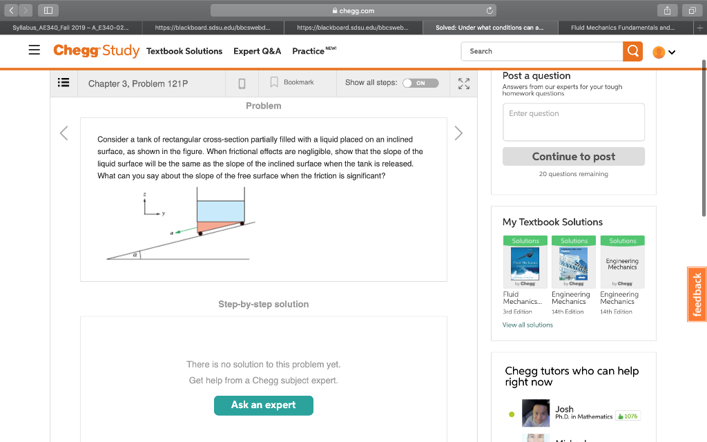Solved A chegg.com Syllabus_AE340_Fall 2019 - A E340-02... | Chegg.com