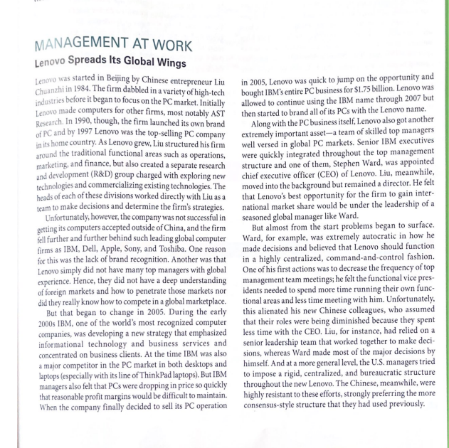 Solved 4. What are the international elements that most | Chegg.com