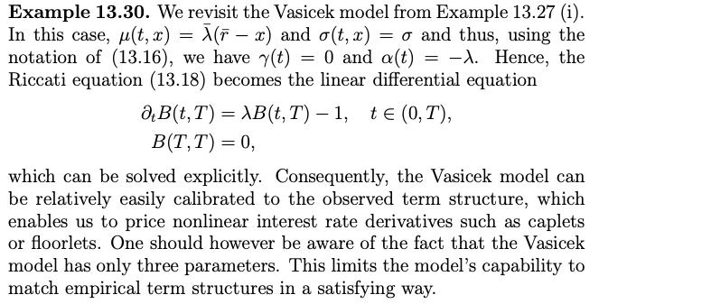 Example 13.30. We revisit the Vasicek model from | Chegg.com