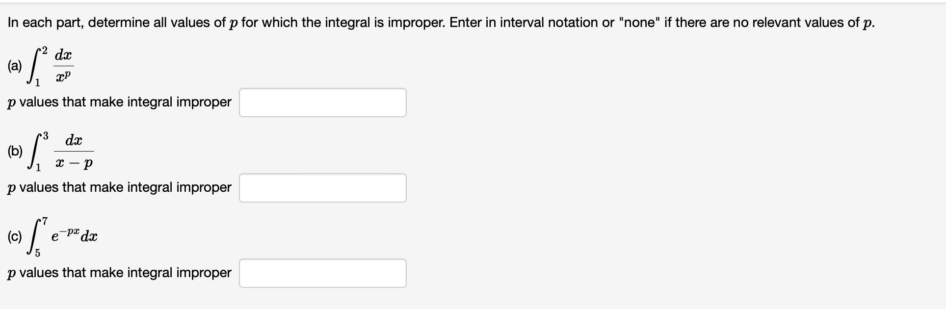 Solved In each part, determine all values of p for which the | Chegg.com