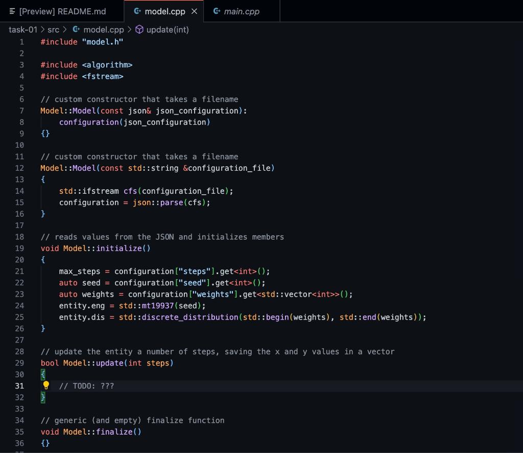Solved While the structure of our program and much of the | Chegg.com