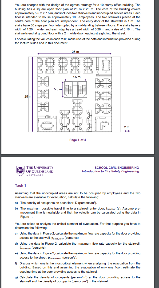 Solved You are charged with the design of the egress | Chegg.com
