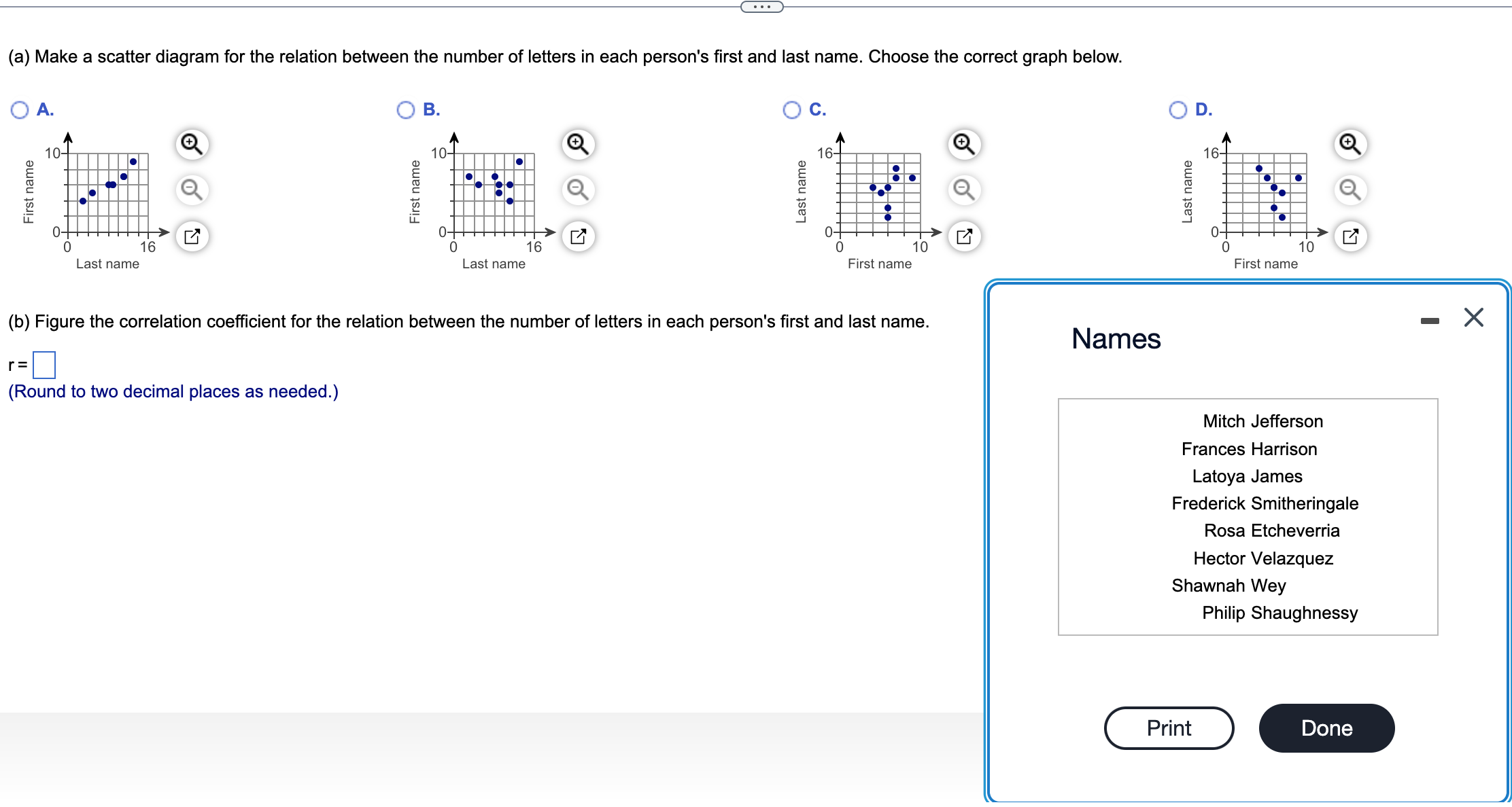 Solved (b) Figure the correlation coefficient for the | Chegg.com