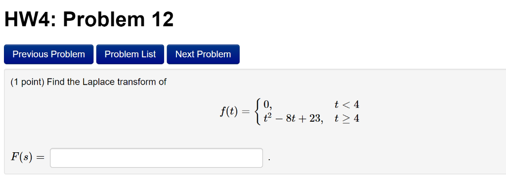 Solved HW4: Problem 12 Previous Problem Problem List Next | Chegg.com