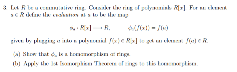 Solved 3. Let R be a commutative ring. Consider the ring of | Chegg.com