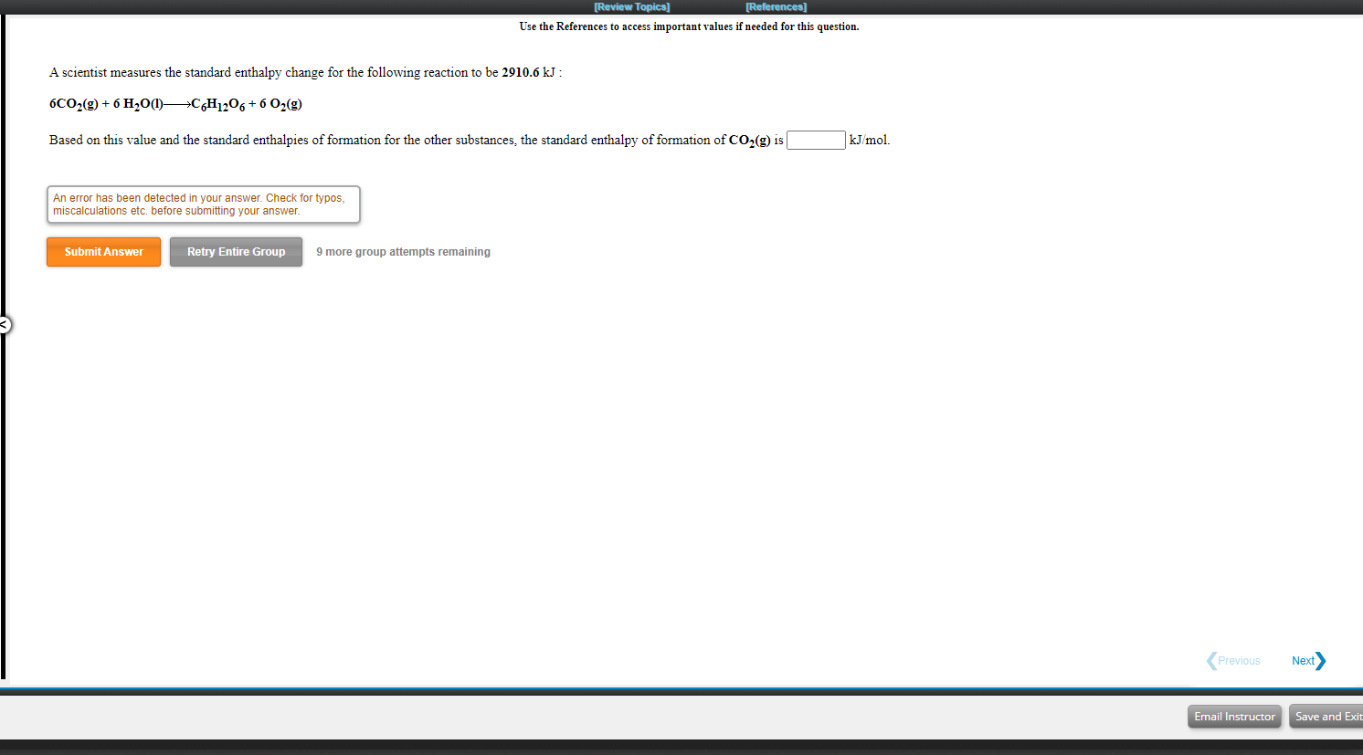Solved [Review Topics) [References] Use the References to | Chegg.com