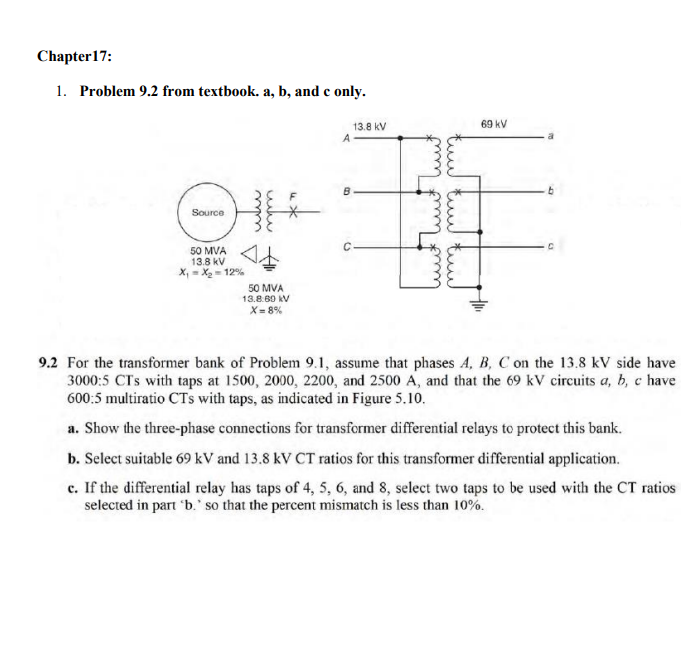 Solved The multiratio CTs with taps given values from the | Chegg.com