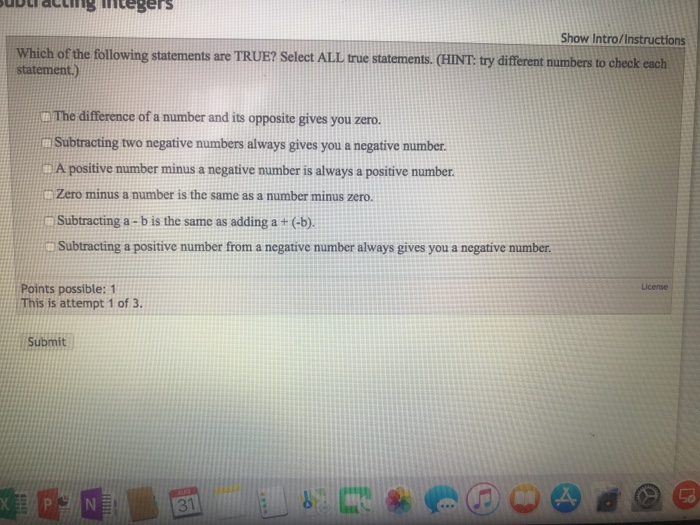 Solved Show Intro/Instructions Which of the following | Chegg.com